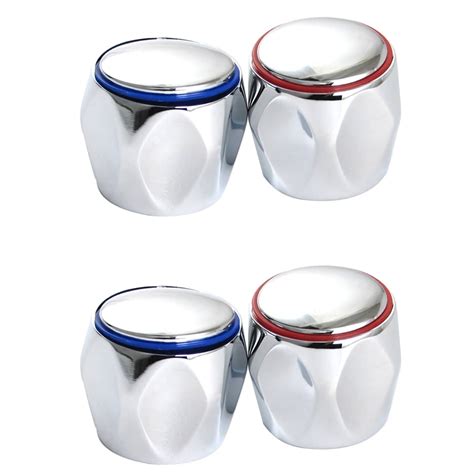 Troglfold Faucet Knob Handle 2 Sets Hot Cold Handle Buttons For Bath