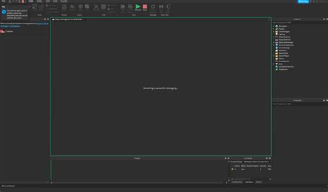 Getting A Screen Saying Rendering Is Paused For Debugging Game