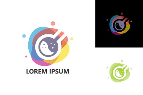 다채로운 실험실 로고 템플릿 디자인 벡터 엠블럼 디자인 개념 창조적 인 기호 아이콘 0명에 대한 스톡 벡터 아트 및 기타 이미지 0명 과학 교육 Istock