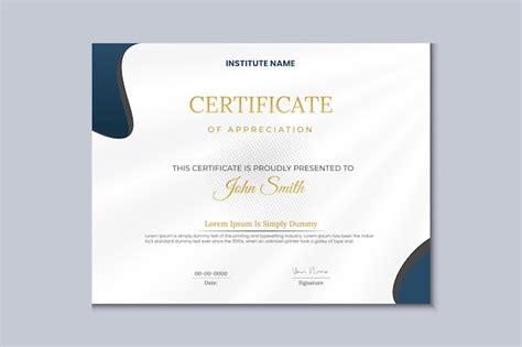 Premium Vector Certificate Layout Design