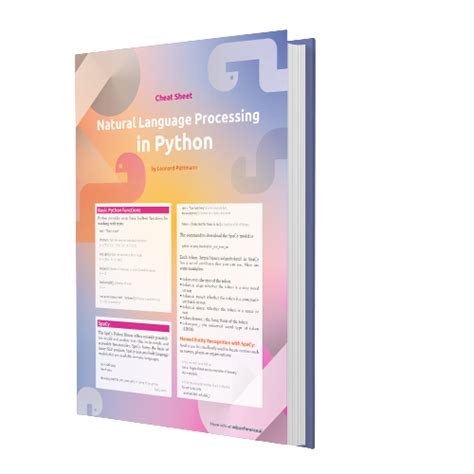 NLP In Python Cheat Sheet Machine Learning Conference