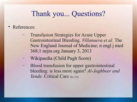 Transfusion Targets In Acute Gi Bleed Ppt