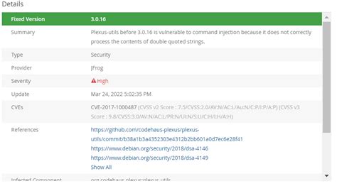 BUG SECURITY Plexus Utils Vulnerability Issue 11968