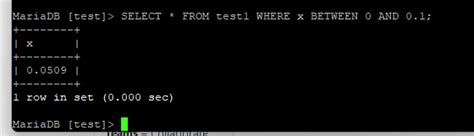 sql mariadb select from where decimal number stack overflow