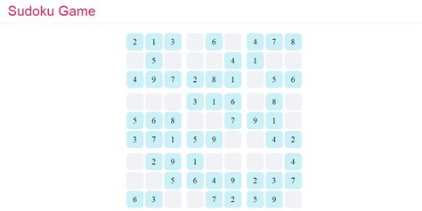 sudoku game using html and css in vanillajs with source code sourcecodester