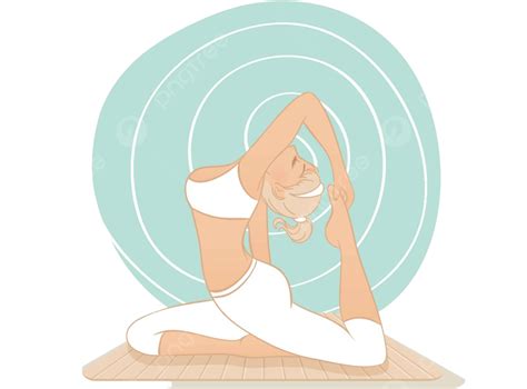 Mulher Bonita Fazendo Yoga Praticar Esporte índia Relaxar Vetor Png