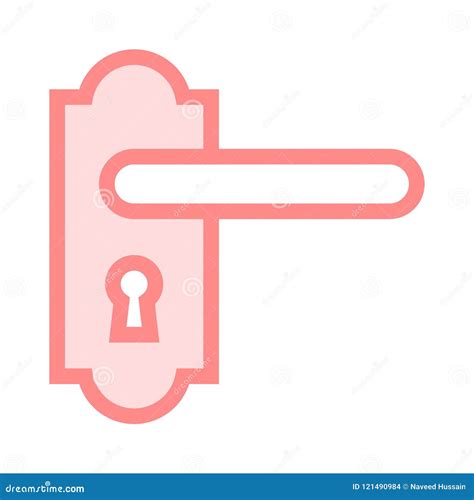 Door Lock Color Line Icon Stock Illustration Illustration Of Entry 121490984