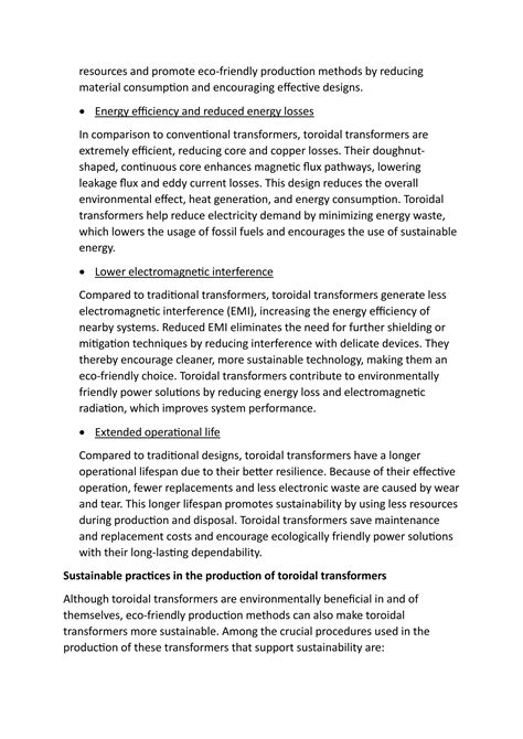 The Environmental Impact Of Toroidal Transformers Pdf