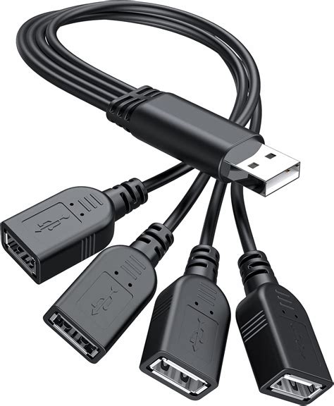 Amazon Com ANDTOBO USB 1 To 4 Splitter USB 2 0 A Male To 4 USB Female Jack Y Splitter Hub