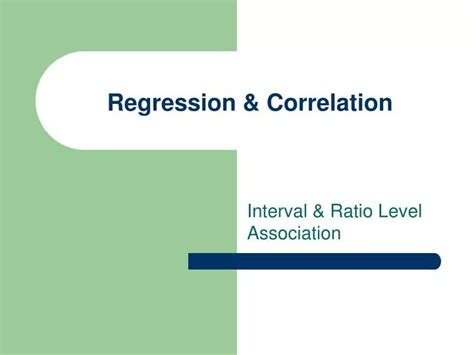 Ppt Regression And Correlation Powerpoint Presentation Free Download