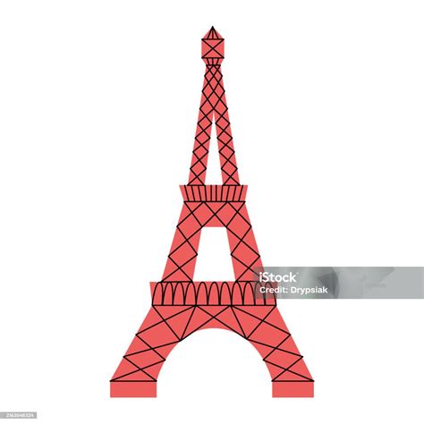 프랑스의 에펠 탑 프랑스 파리의 유명한 랜드 마크 벡터 일러스트 레이 션 강철에 대한 스톡 벡터 아트 및 기타 이미지 강철