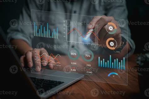 Man Programmer Using Laptop Analyzing Marketing And Development Information And Data Management