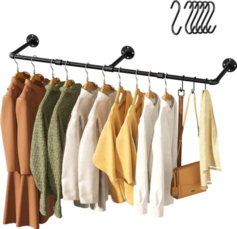 Vintage Clothes Rack 55 Industrial Pipe Wall Mount