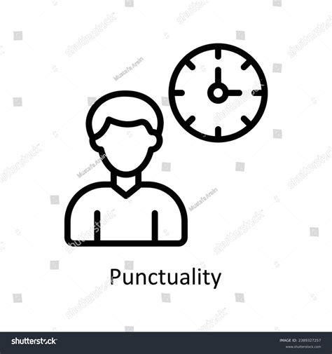 Punctuality Vector Outline Design Illustration Symbol Stock Vector Royalty Free 2389327257