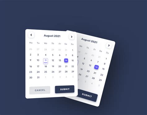 Calender Ui Behance