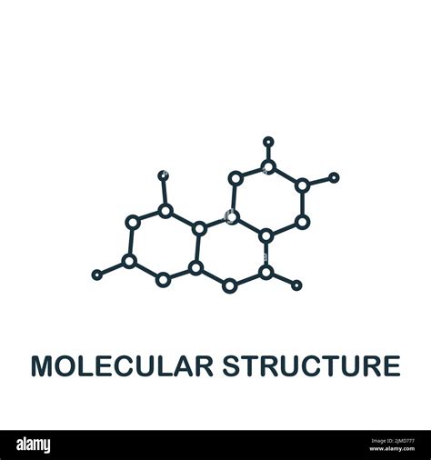 Molecular Structure Icon Monochrome Simple Bioengineering Icon For