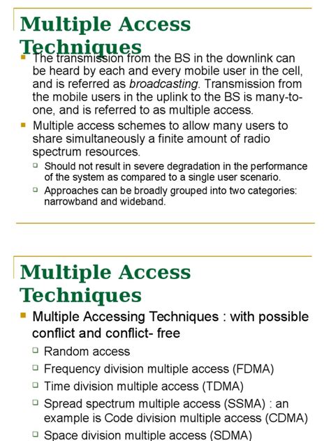 Chapter 7 Multiple Access Techniques Pdf Code Division Multiple