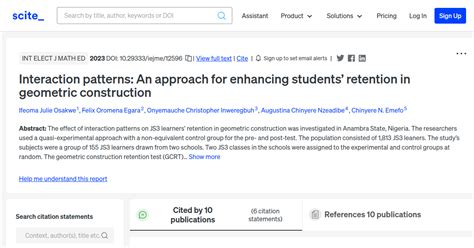 Interaction Patterns An Approach For Enhancing Students Retention In Geometric Construction