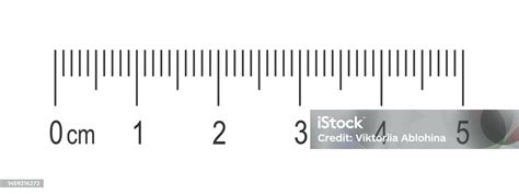 마크 업과 숫자가있는 5 센티미터 눈금자의 눈금자 거리 높이 또는 길이 측정 수학 도구 템플릿입니다 벡터 개요 그림 5에 대한 스톡 벡터 아트 및 기타 이미지 Istock