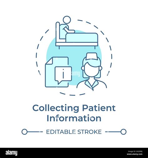 Collecting Patient Information Soft Blue Concept Icon Stock Vector Image And Art Alamy