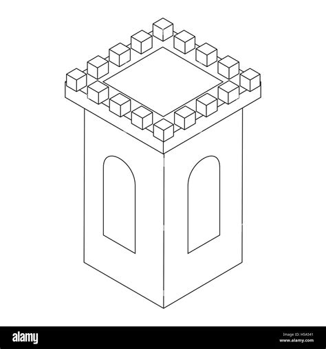 Castle Tower Icon Isometric 3d Stock Vector Image And Art Alamy