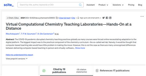virtual computational chemistry teaching laboratories—hands on at a