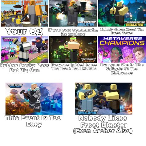 Tds Events Event Towers In A Nutshell R Tds Roblox