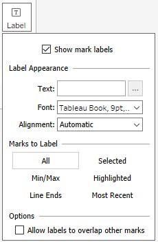 Show Hide And Format Mark Labels Tableau
