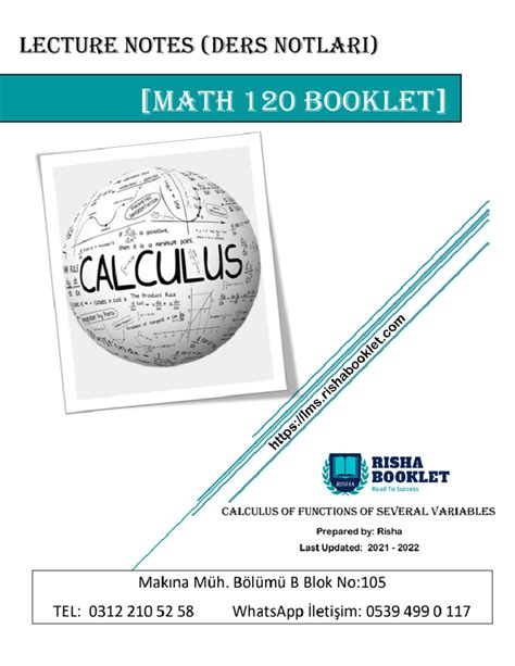 120 Booklet 120 Calculus 2 Studocu