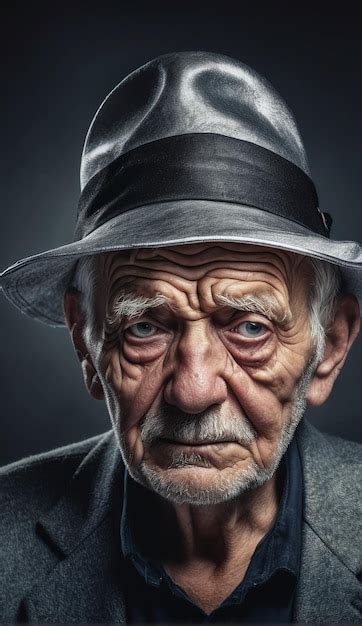 Premium Photo Portrait Of A Senior Old Man Closeup Elderly Man