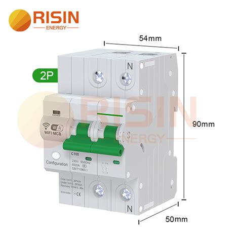 China Wifi Smart Merering Mcb Switch Circuit Breakers 2p 1p N Surge Protector Industrial Remote