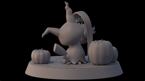 Mimikyu Pumpkin Field 3d Print 3d Model 3d Printable Cgtrader