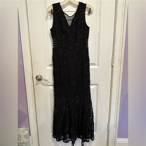 Long Black Formal Naked Dress Gem