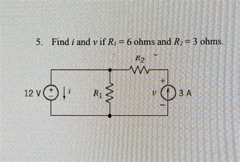 Solved Find I And V If Rl Ohms And R Ohms Chegg Com