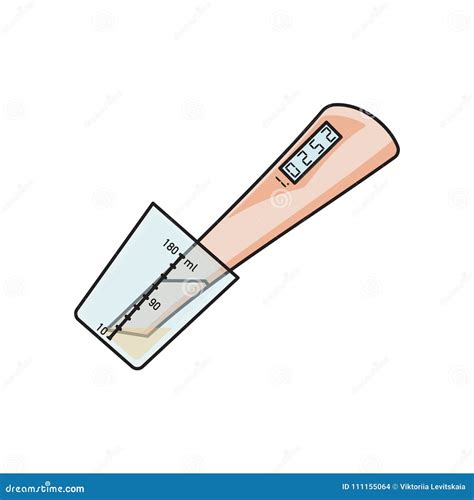 Measuring Urine Gravity With Refractometer Stock Vector Illustration Of Flat Clinical 111155064