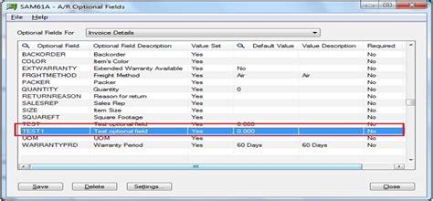 Sage 300 Erp Propagate Optional Ar Field To Gl Entry
