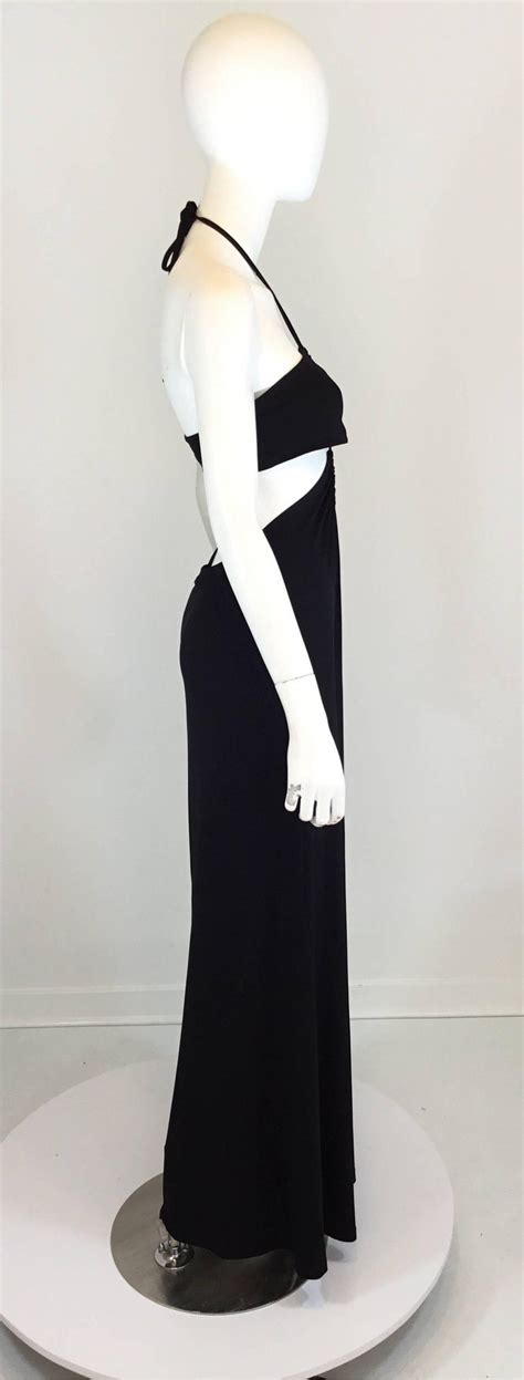 Celine Cut Out Halter Maxi Dress At 1stdibs