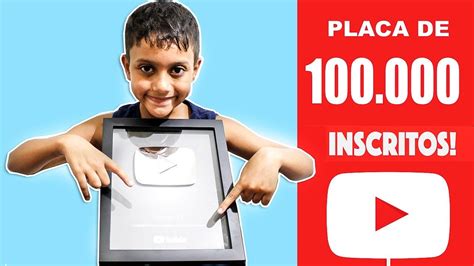 Chegou Minha Placa De 100 Mil Inscritos Youtube