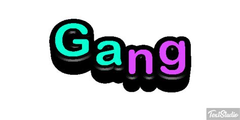 Gang Word Animated  Logo Designs