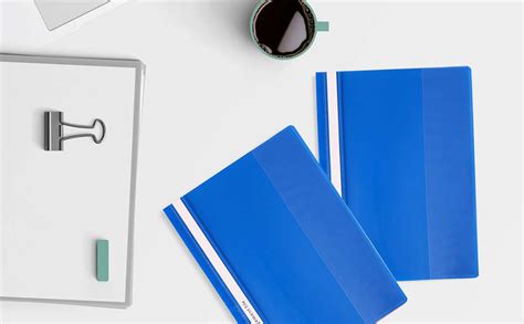 Guokoff A Project Folder Blue X Pcs Plastic Report Files Prong