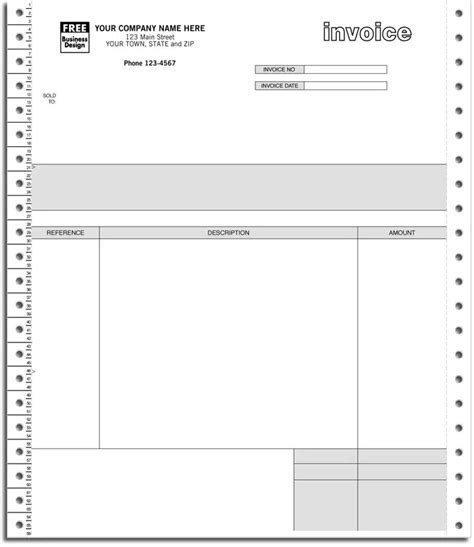 Continuous Service Invoice