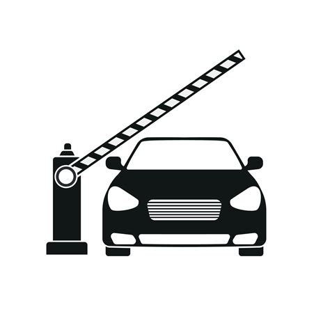 Car And Parking Security Barrier Gate Vector Icon 17120728 Vector Art At Vecteezy