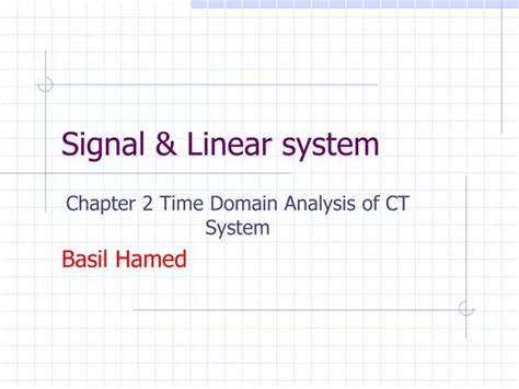 PPT Signal Linear System PowerPoint Presentation Free Download ID 3114127