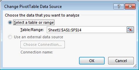 MS Excel How To Change Data Source For A Pivot Table