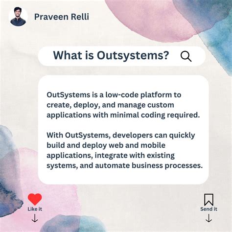 Lowcodenocode Lowcode Lowcodeplatform Lowcodedevelopment Outsystems Praveen Relli