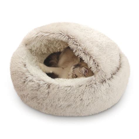 Kihout Dog Cave Bed For Small Dogs Cats Pets Anti Anxiety Calming