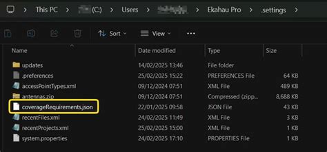 Ekahau ‘locally Stored Coverage Requirements