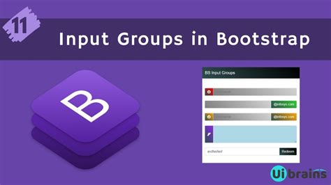 11 Input Groups In Bootstrap Bootstrap Tutorial For Beginners Ui