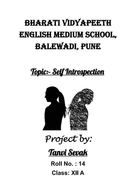 Self Introspection English Project Xiipdf