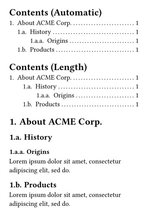 Outline Function Typst Documentation